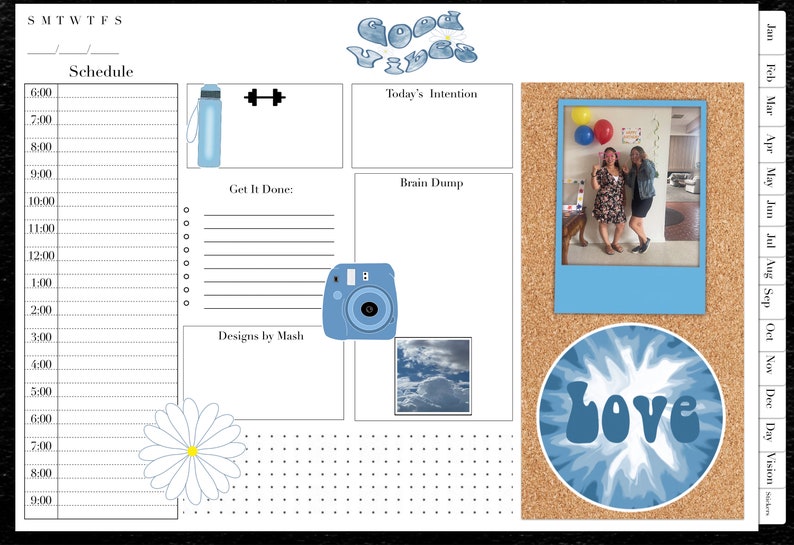 Blue Aesthetic Digital Stickers - Etsy