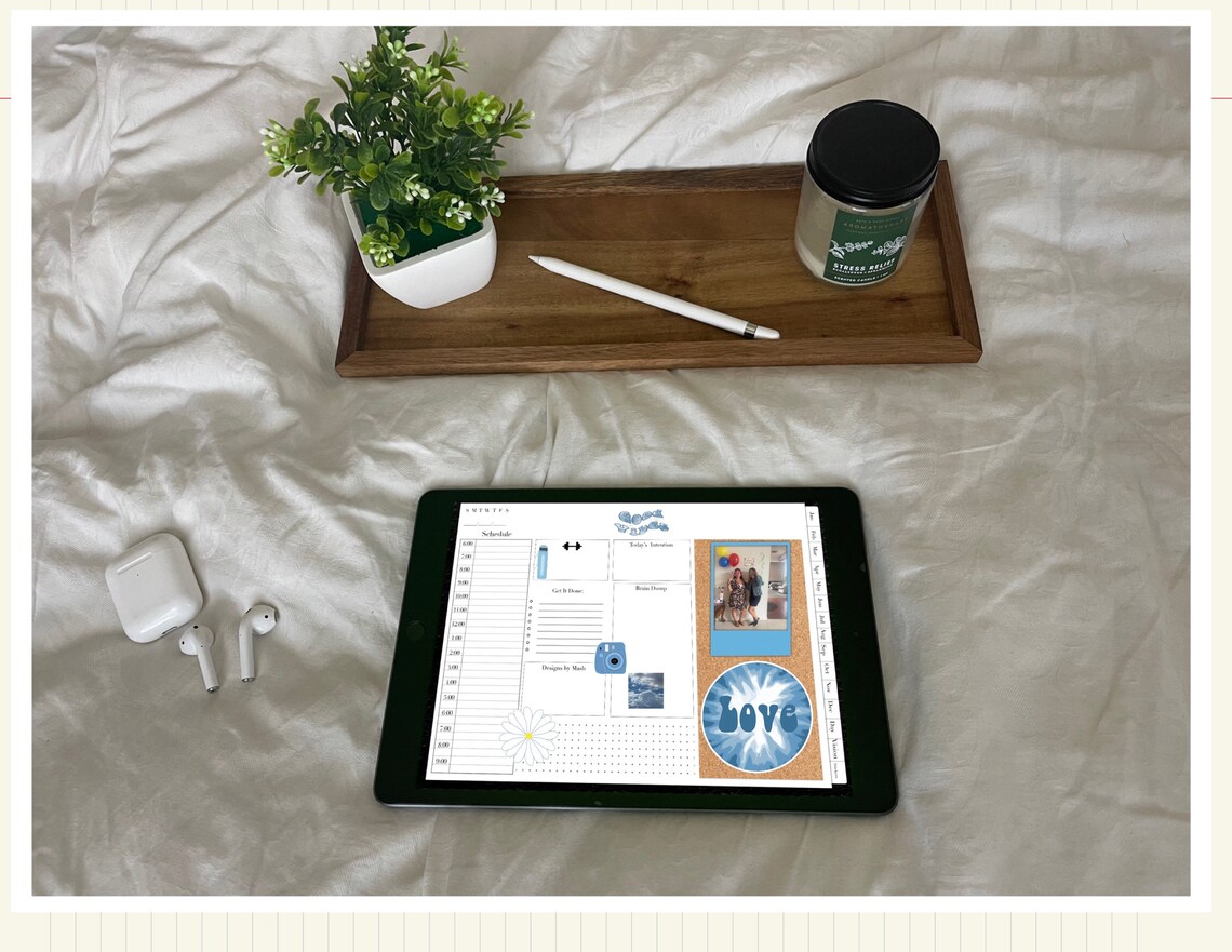 Blue Aesthetic Digital Stickers - Etsy