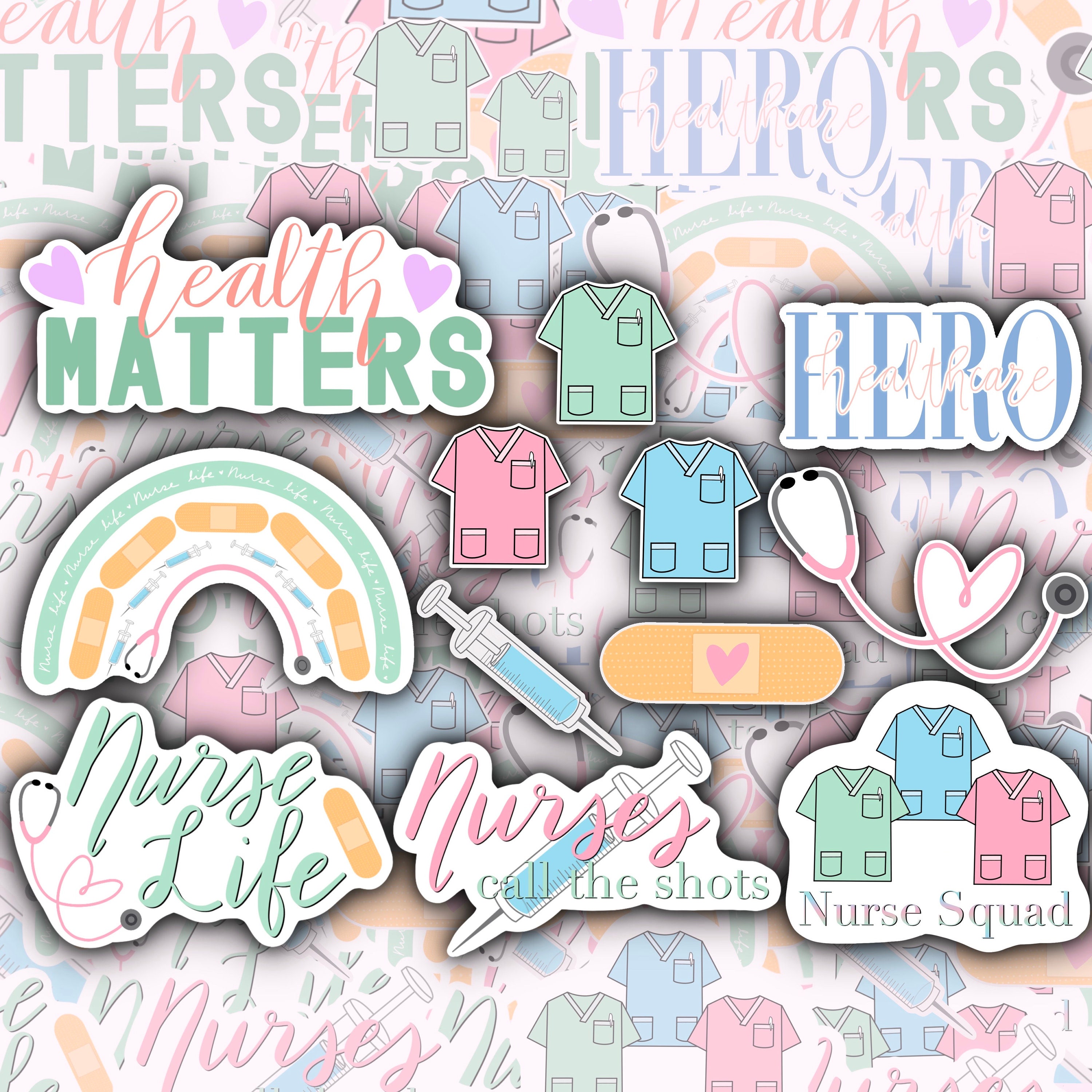 Nurse Digital Stickers| Digital Planner| Digital Scrapbook| Goodnotes ...