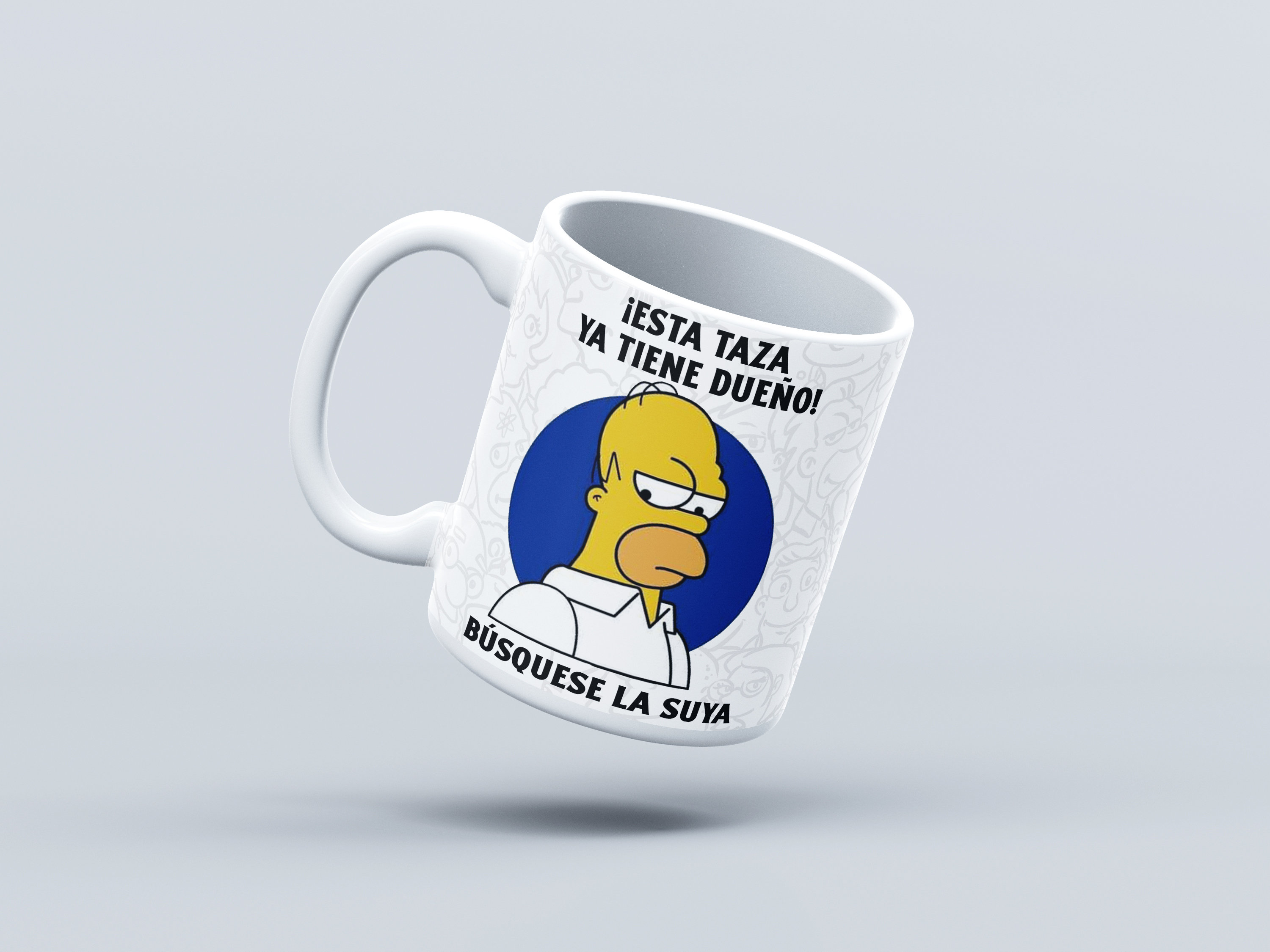 Homero No Toque Mi Taza PNG File Personalizar o Sublimar Taza Español ...