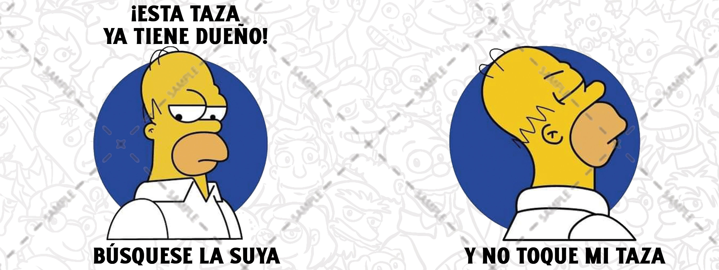 Homero No Toque Mi Taza PNG File Personalizar o Sublimar Taza - Etsy México
