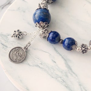 Lapis Lazuli Bracelet, Lapis Lazuli DIY Bracelet, Zinc Alloy ...
