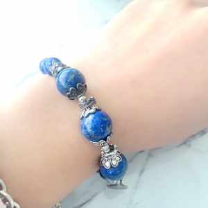 Lapis Lazuli Bracelet, Lapis Lazuli DIY Bracelet, Zinc Alloy ...