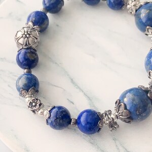 Lapis Lazuli Bracelet, Lapis Lazuli DIY Bracelet, Zinc Alloy ...