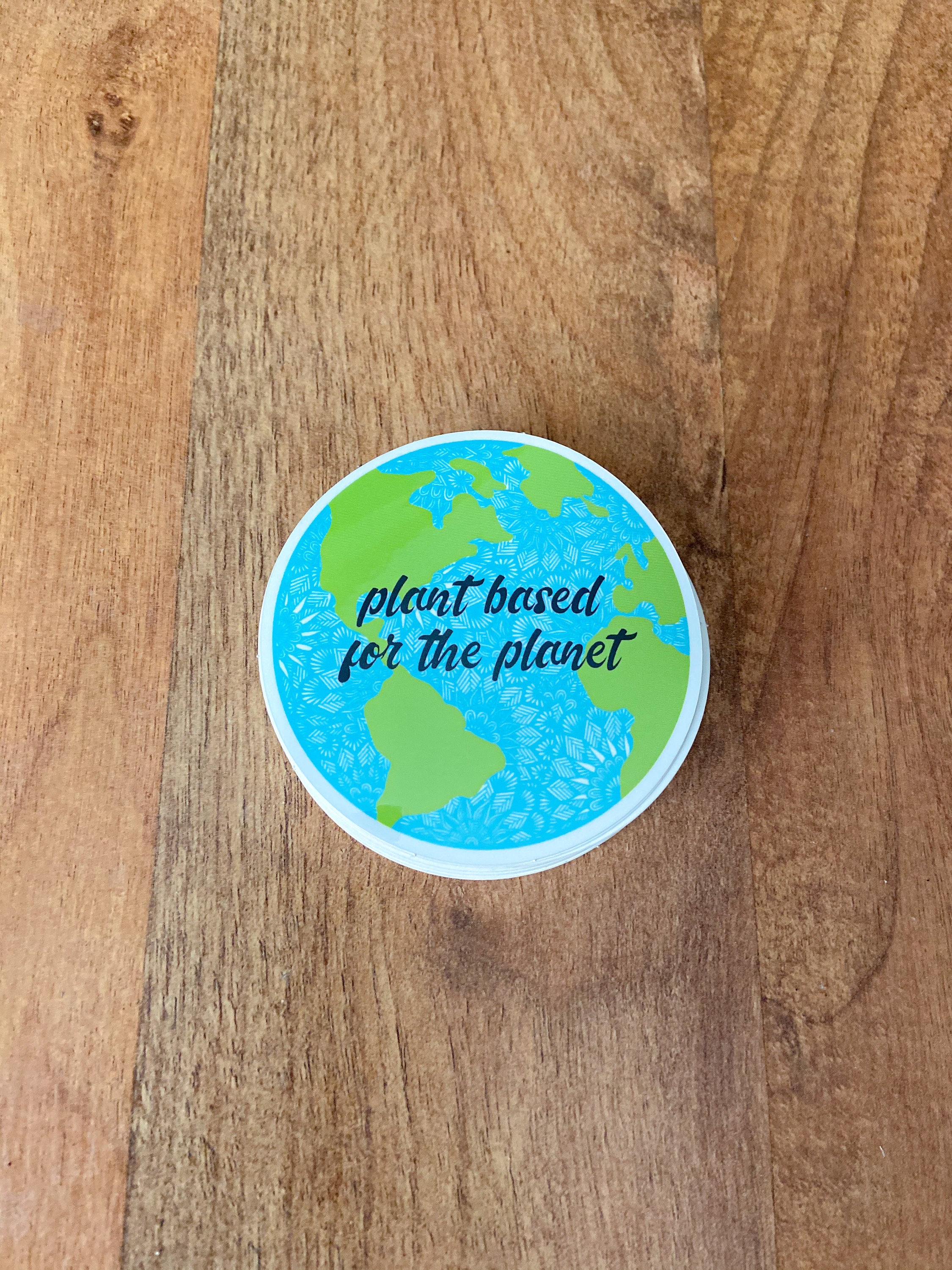 Plant Based for the Planet Sticker - Waterproof Sticker - Zentangle ...