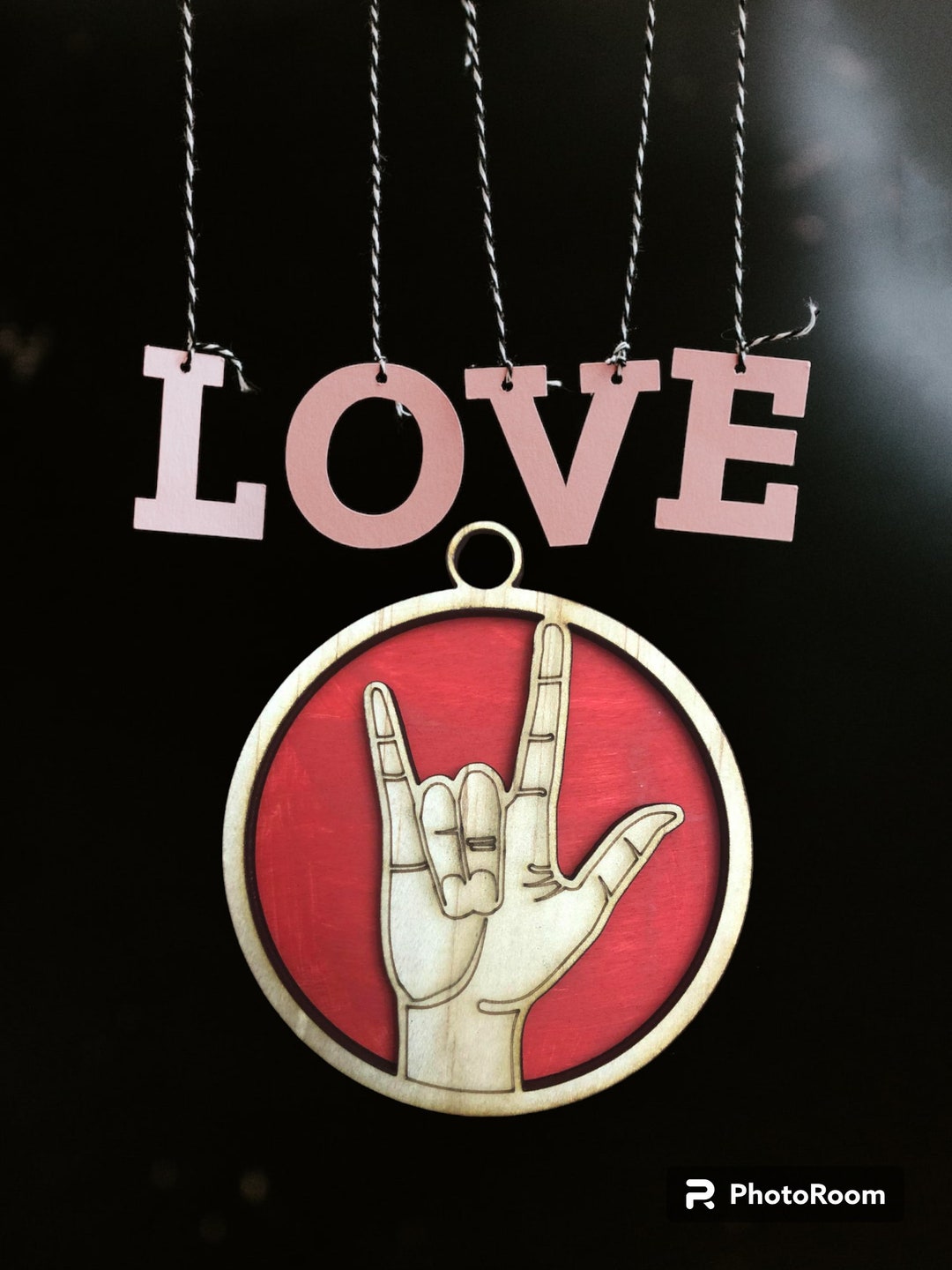 I Love You Sign Language Ornament or Car Charm - Etsy