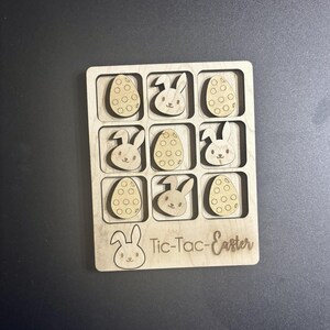 Easter Themed Tic Tac Toe Board, Multiple Options: Bunny, Carrots, Eggs ...