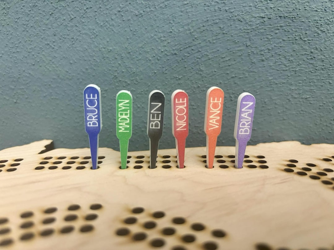 Set of 3 Customized Acrylic Cribbage Pegs (fit in 1/8th Inch Holes) - Etsy