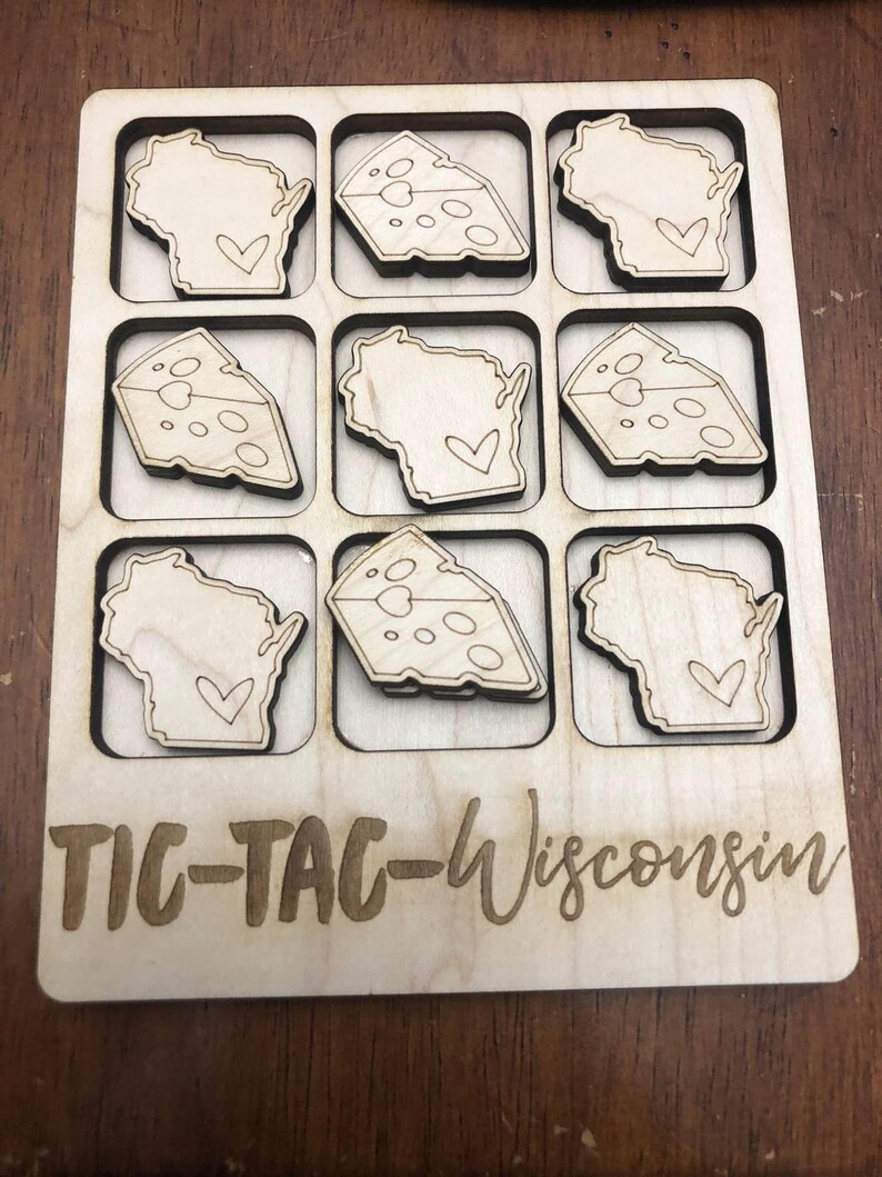 Wisconsin Themed Tic Tac Toe Board - Etsy
