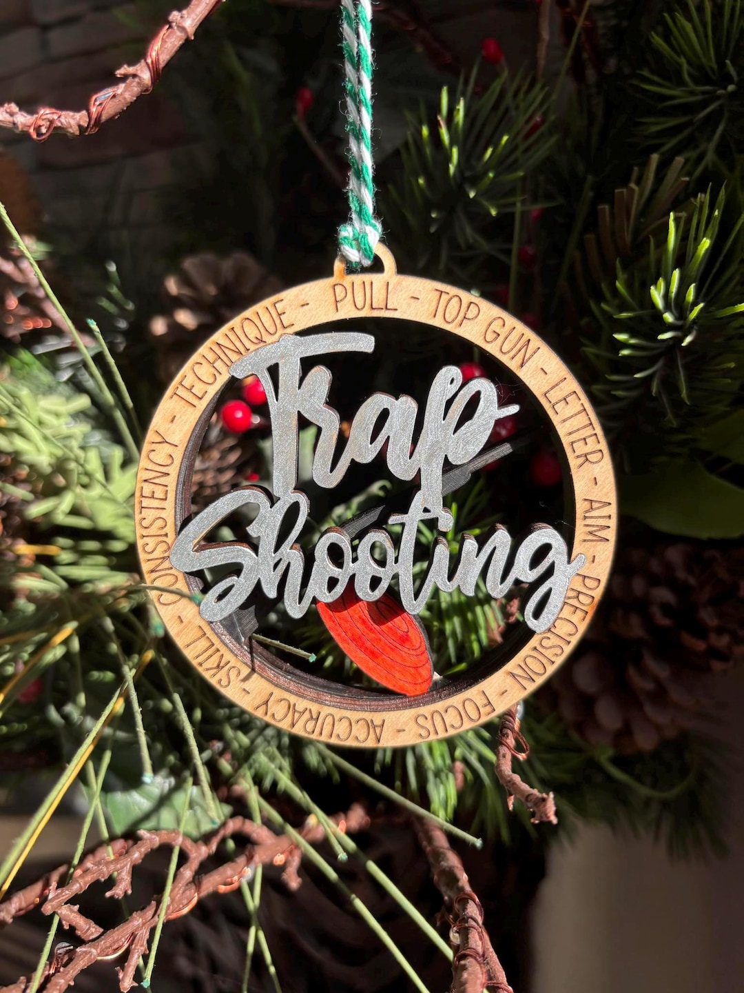 Trap Shooting Wood Christmas Ornament, Car Charm - Etsy