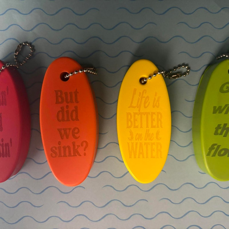Floating Boat Key Keychain - Etsy