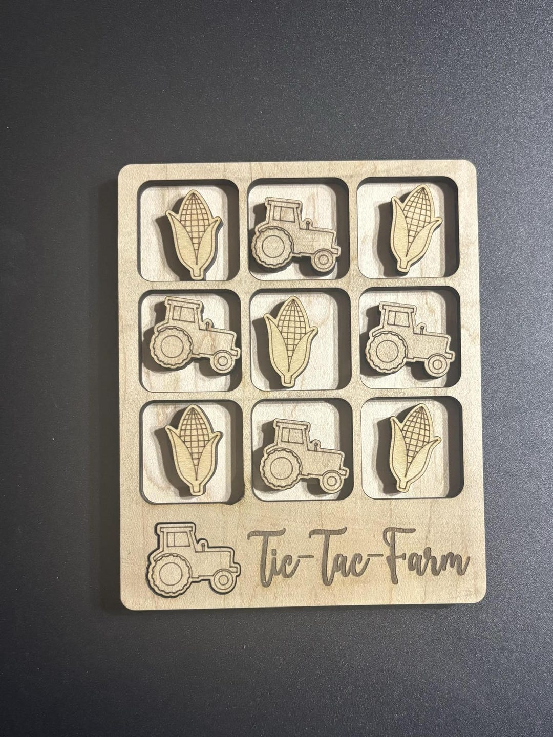 Farm Themed Tic Tac Toe Board, Multiple Options: Cows, Pigs, Corn ...