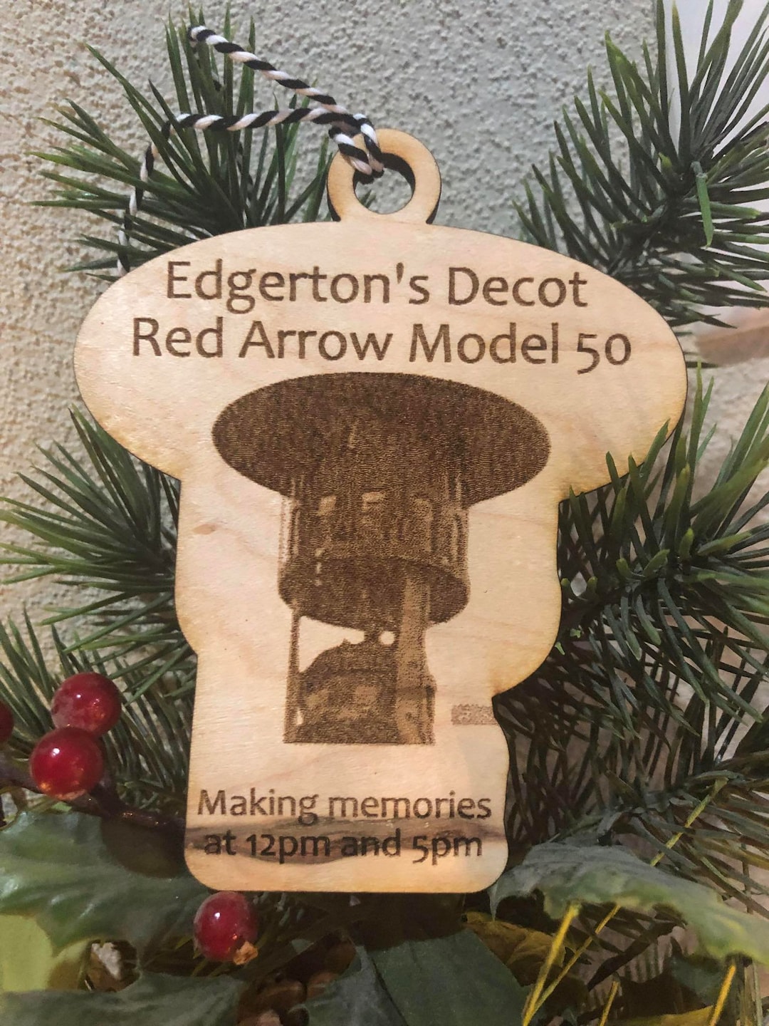 Edgerton Decot Red Arrow Model 50 Wooden Ornament - Etsy