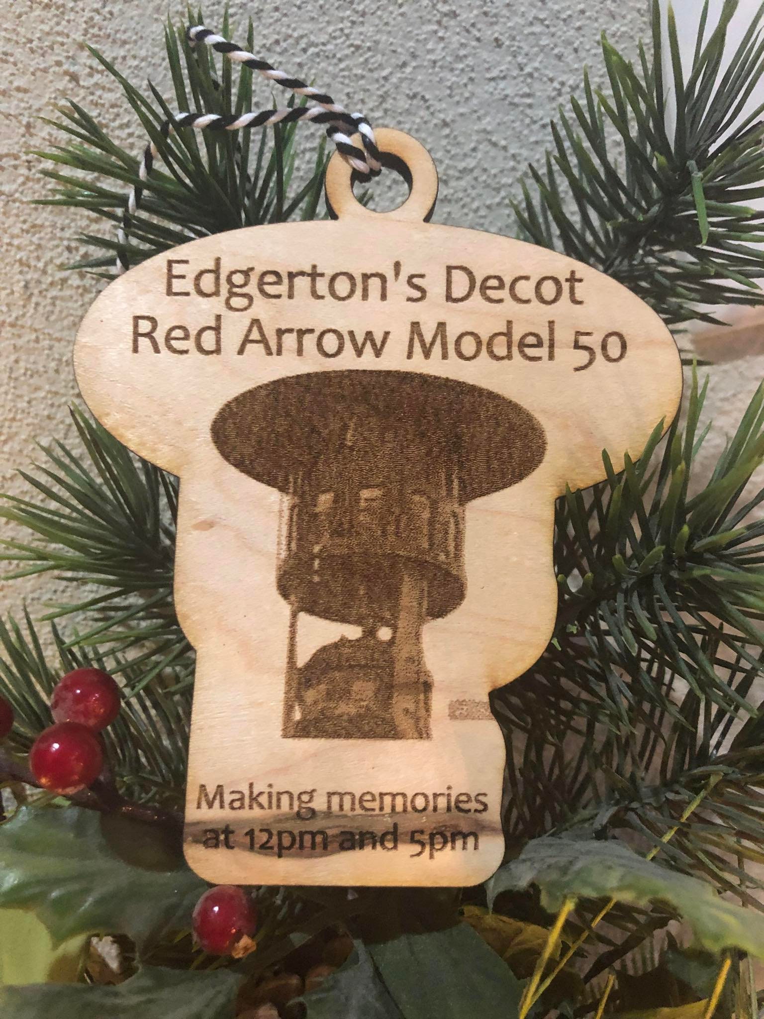 Edgerton Decot Red Arrow Model 50 Wooden Ornament - Etsy