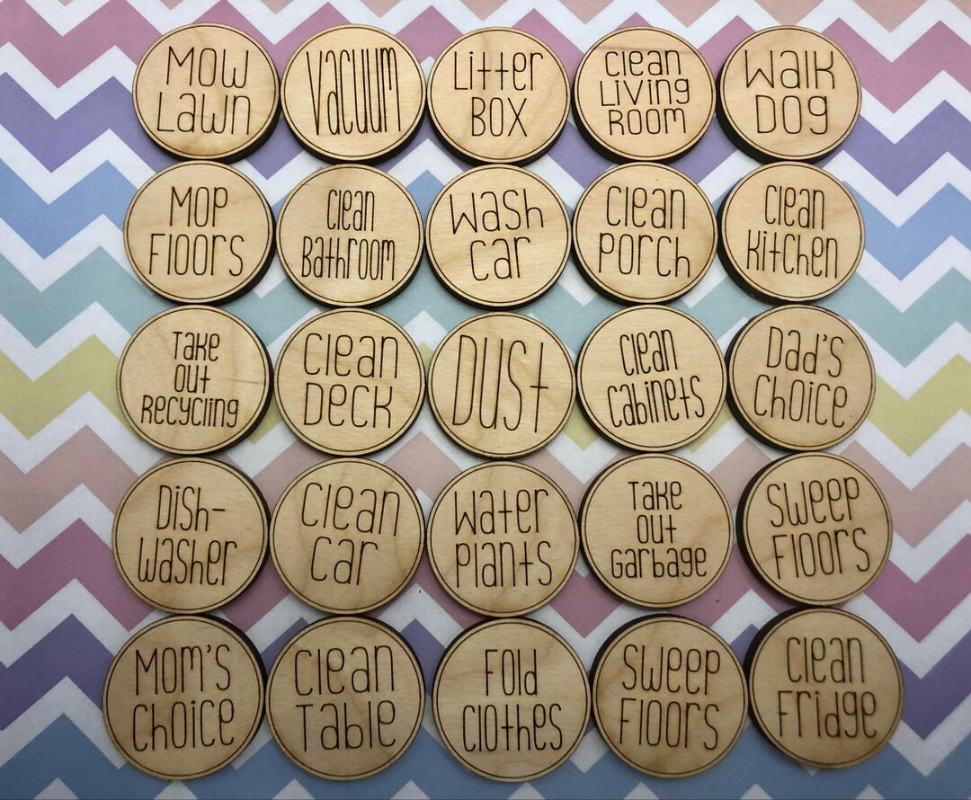 Set of 25 Chore Tokens - Etsy