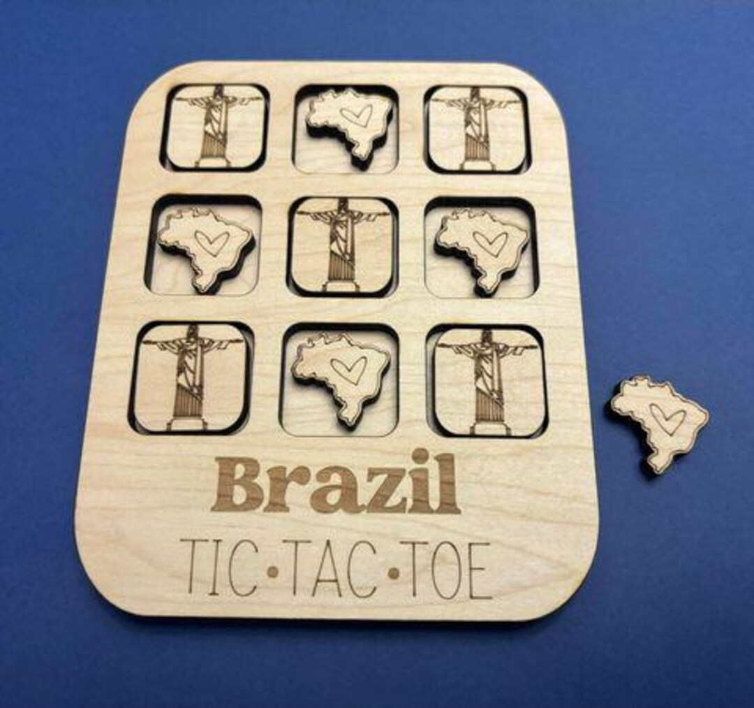 Brazil Themed Tic Tac Toe Board - Etsy