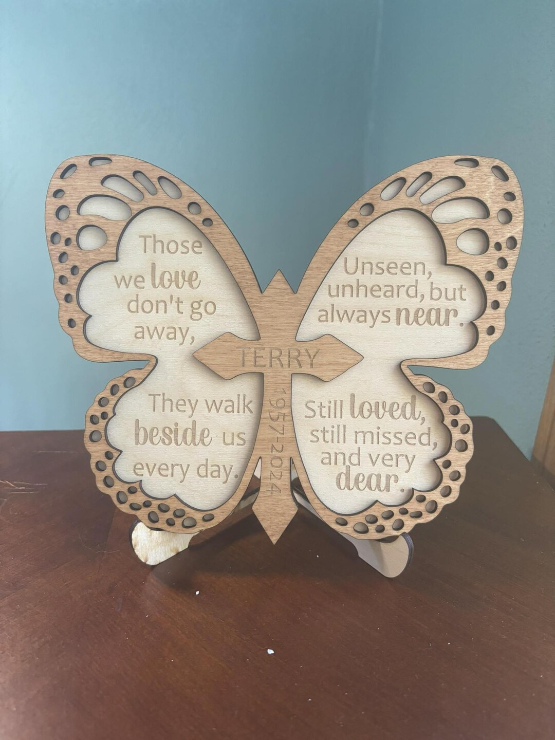 Personalized Custom Wooden Butterfly Memorial - Etsy