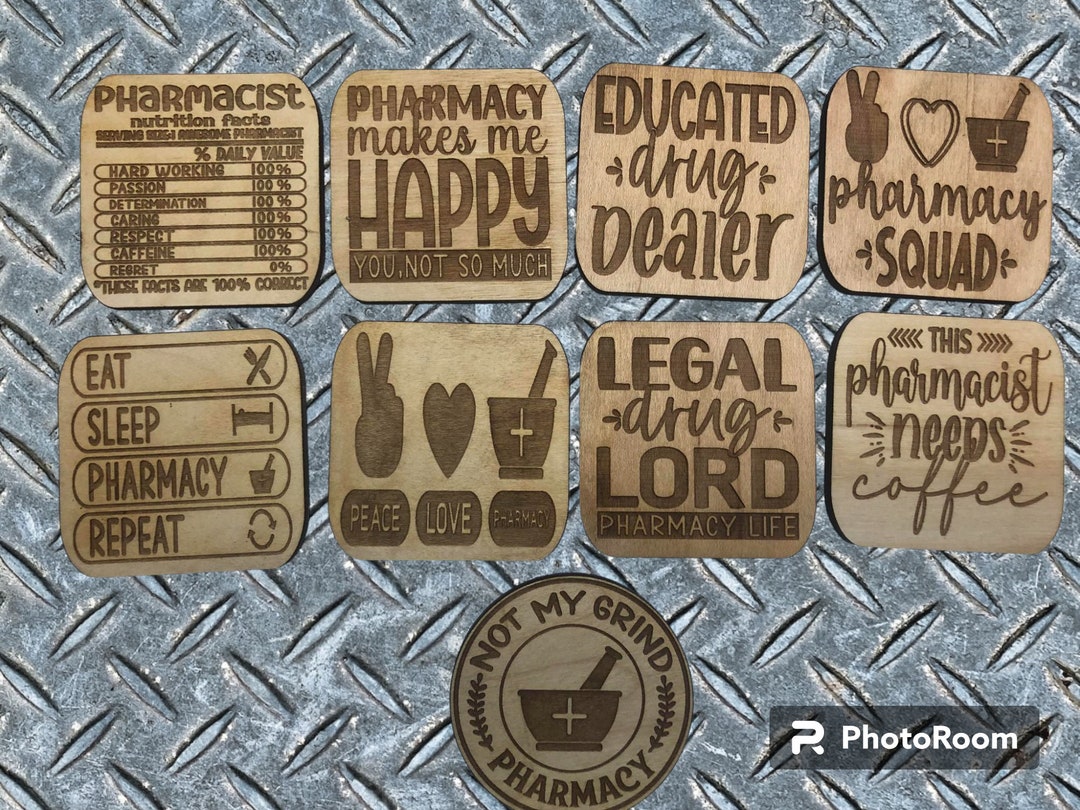 Wooden Pharmacy Magnets - Etsy
