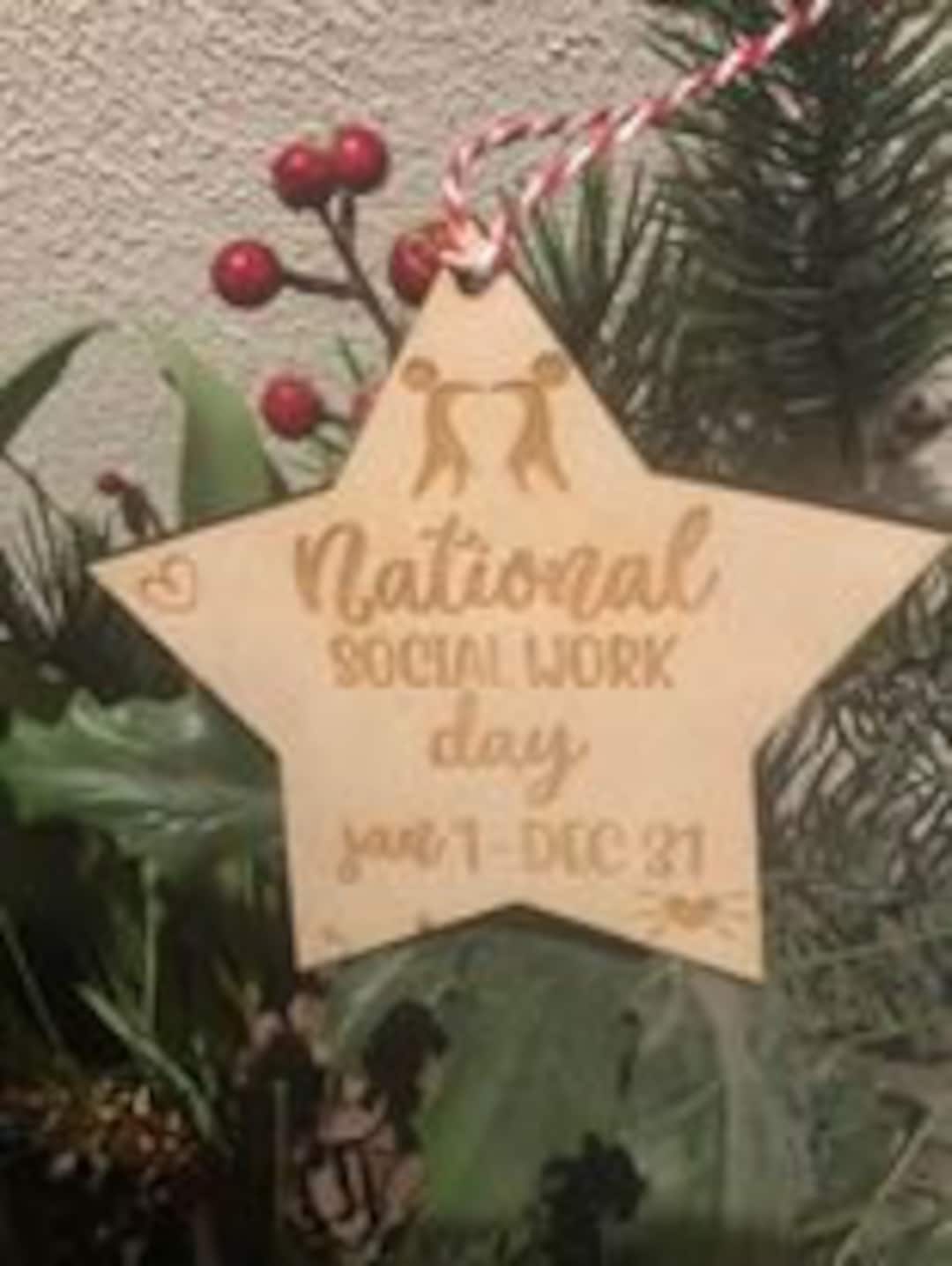 National Social Work Day Wooden Ornament - Etsy