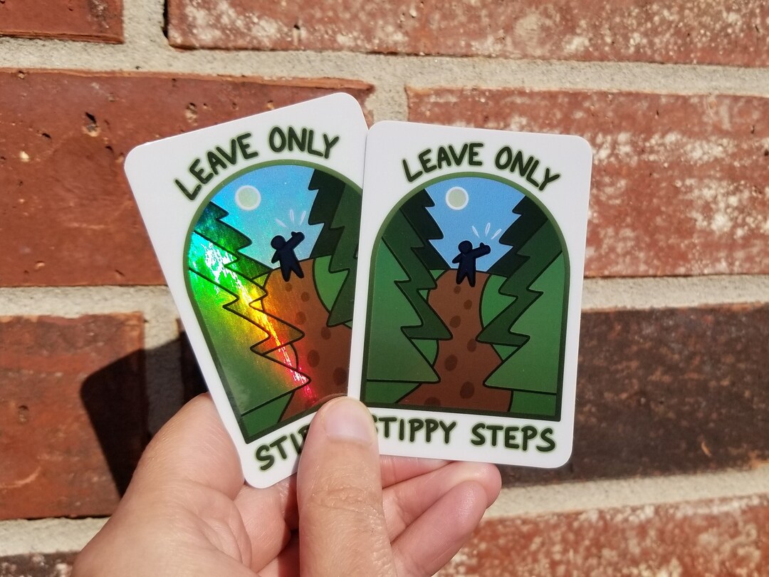 Leave Only Stippy Steps Sticker - Etsy