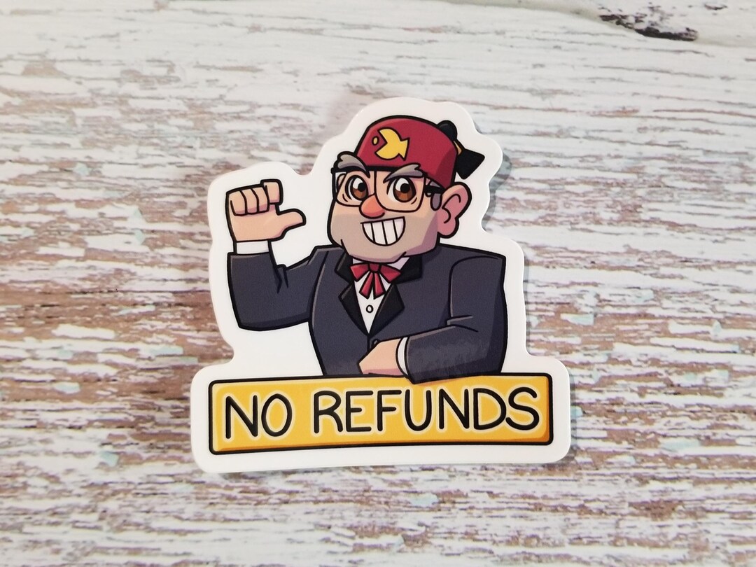No Refunds Sticker - Etsy