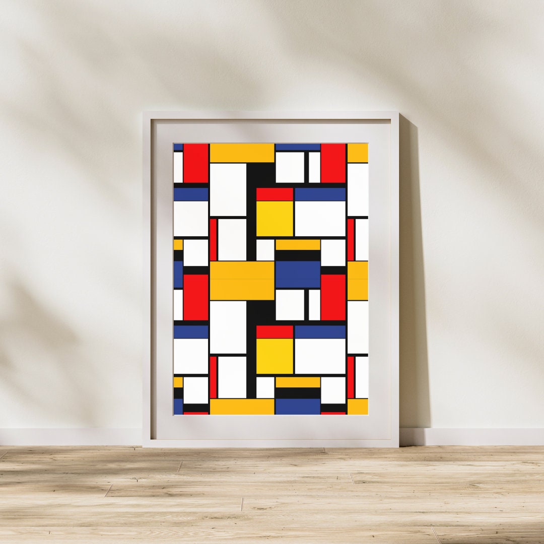 Piet Mondrian Print, Contemporary Modern Wall Art - Etsy