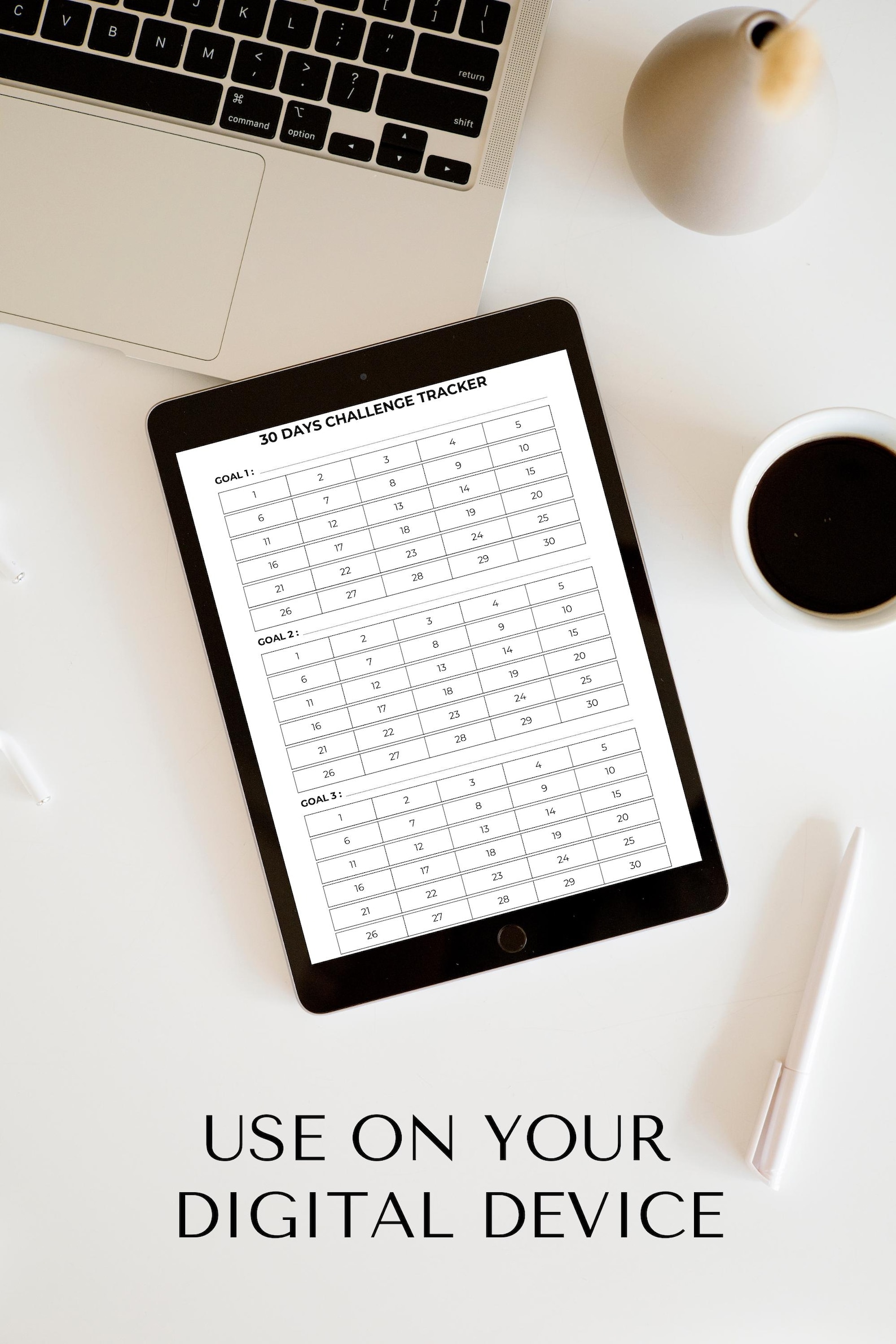 30 Days Challenge Tracker Set 3 Goals for January New Year Resolution ...