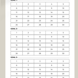 30 Days Challenge Tracker | Set 3 Goals for January | New Year ...