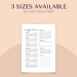 Weekly Digital Planner Goal Setting, Progress Tracker, Work From Home ...