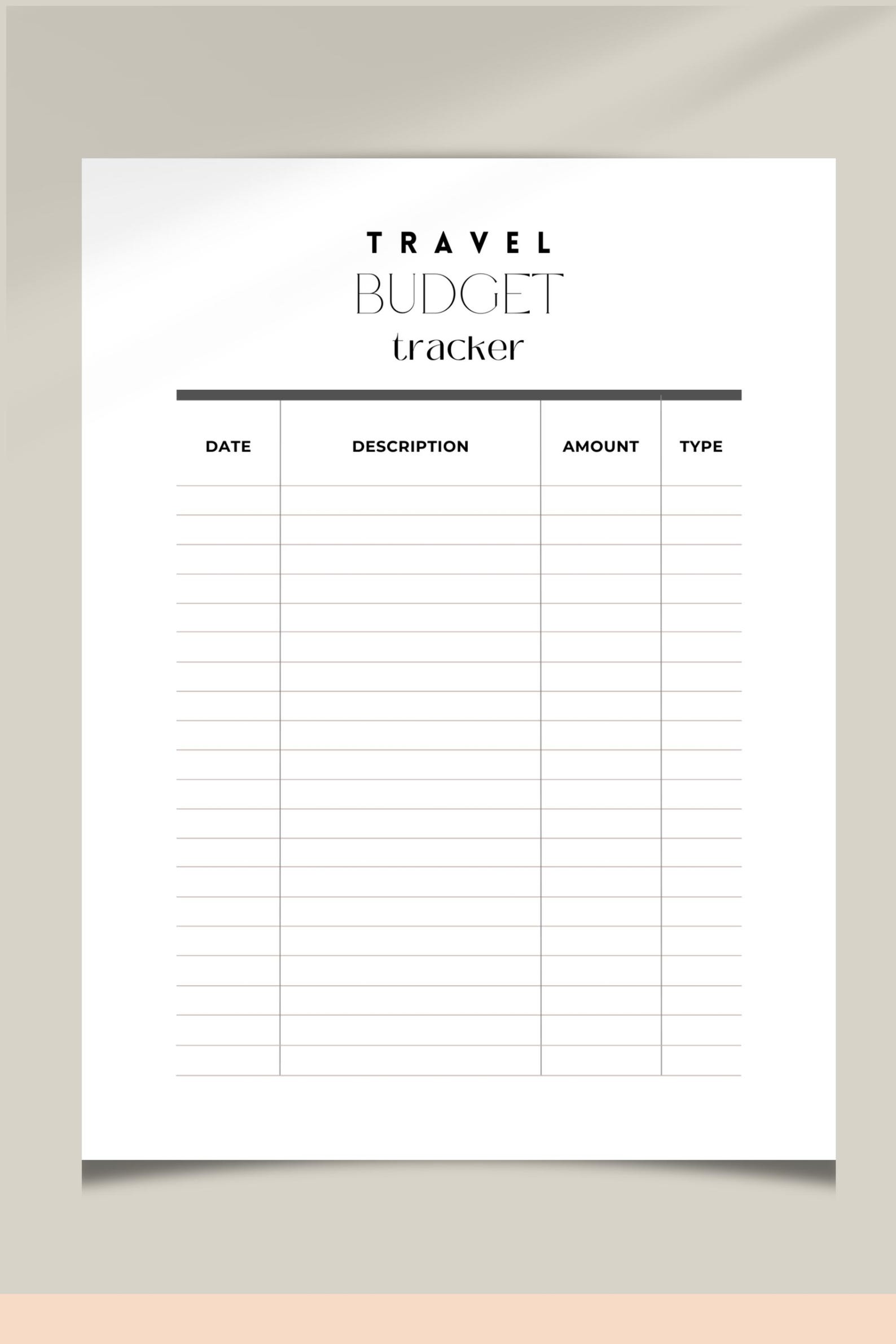 Travel Itinerary Template, Printable Travel Research Vacation Log ...