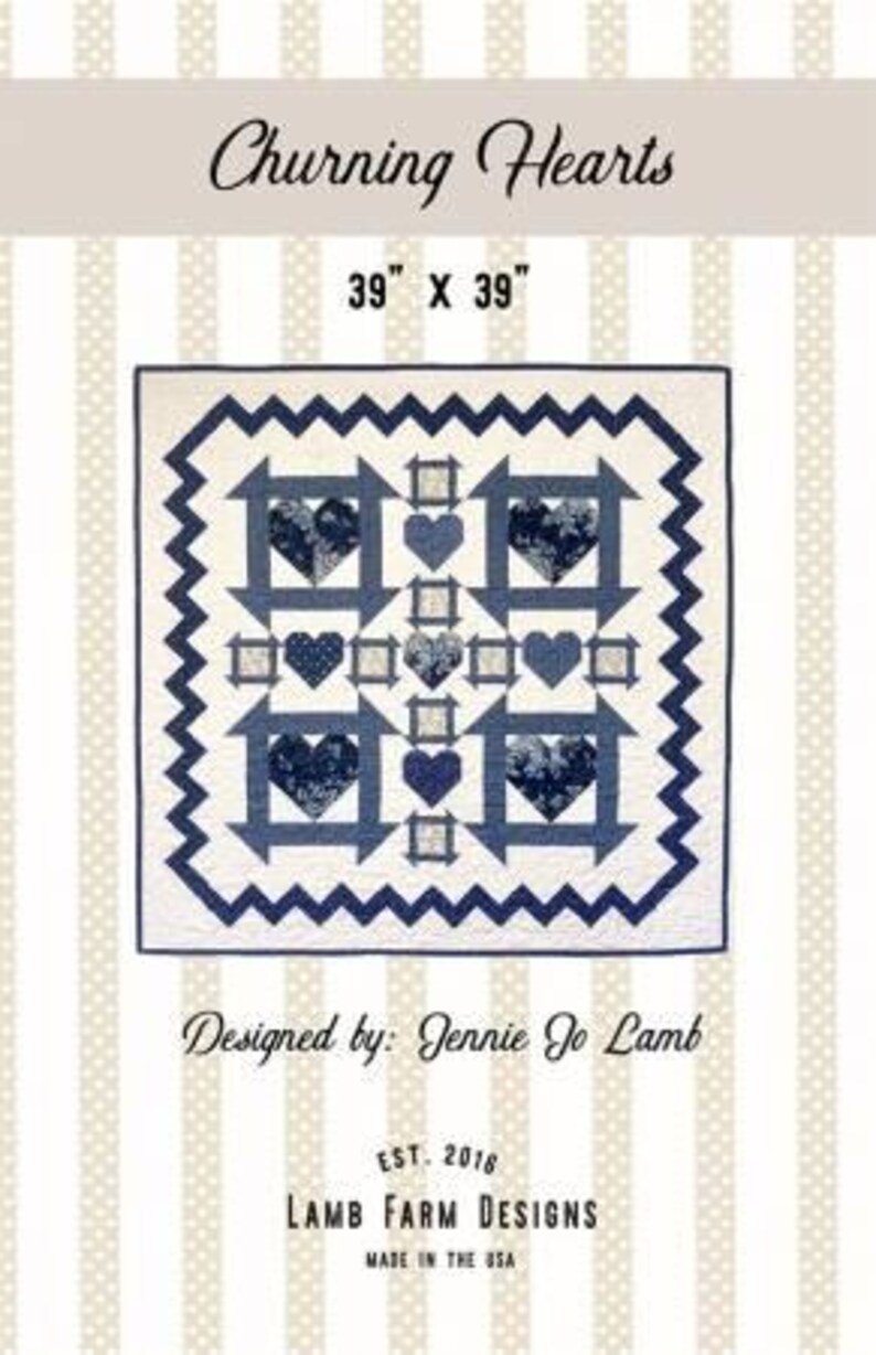 Churning Hearts Quilt Pattern - Etsy