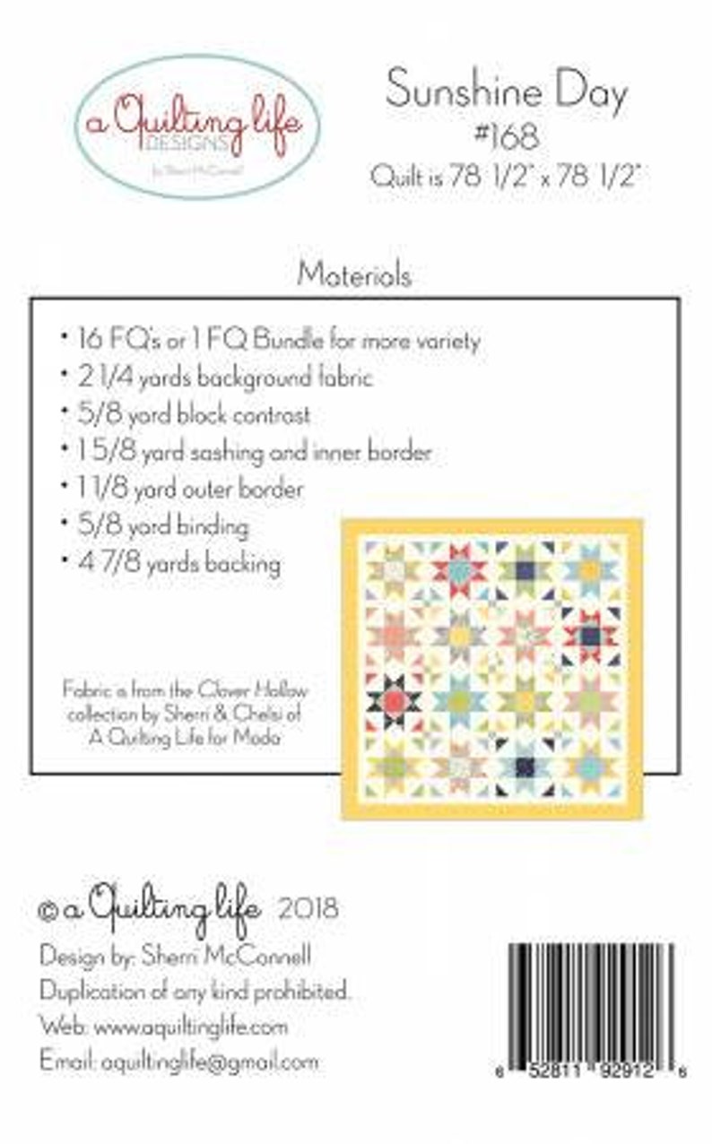 Sunshine Day Quilt Pattern - Etsy