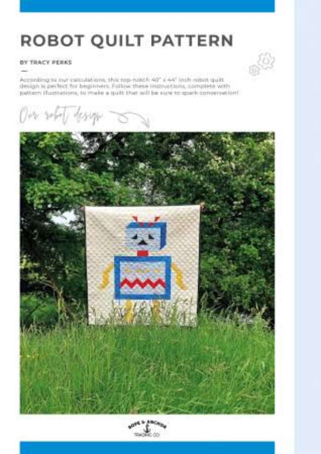 Robot Quilt Pattern - Etsy