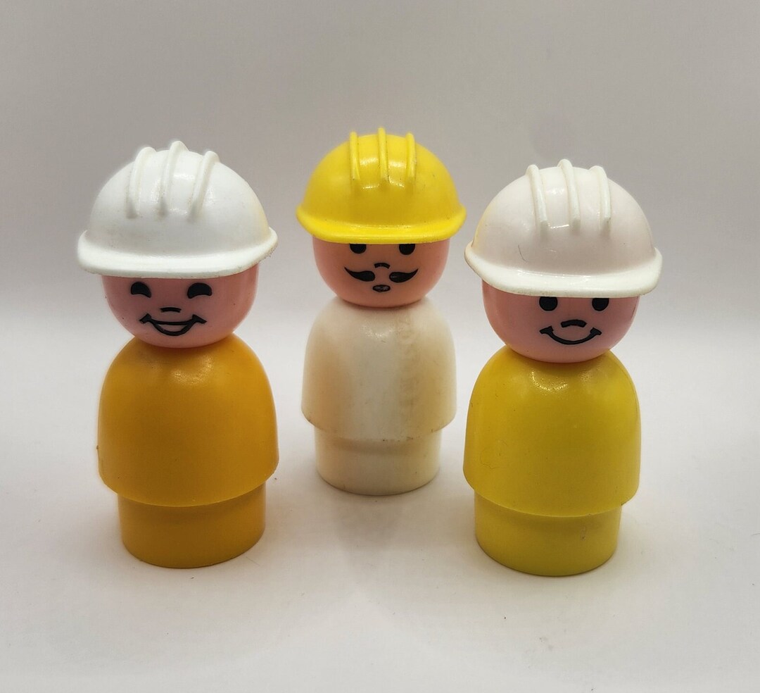 Plastic Fisher Price Big People Figures Construction Series - Etsy