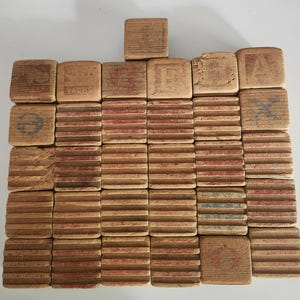 Vintage 1 and 5/8 Inch Wooden Interlocking Blocks - Etsy