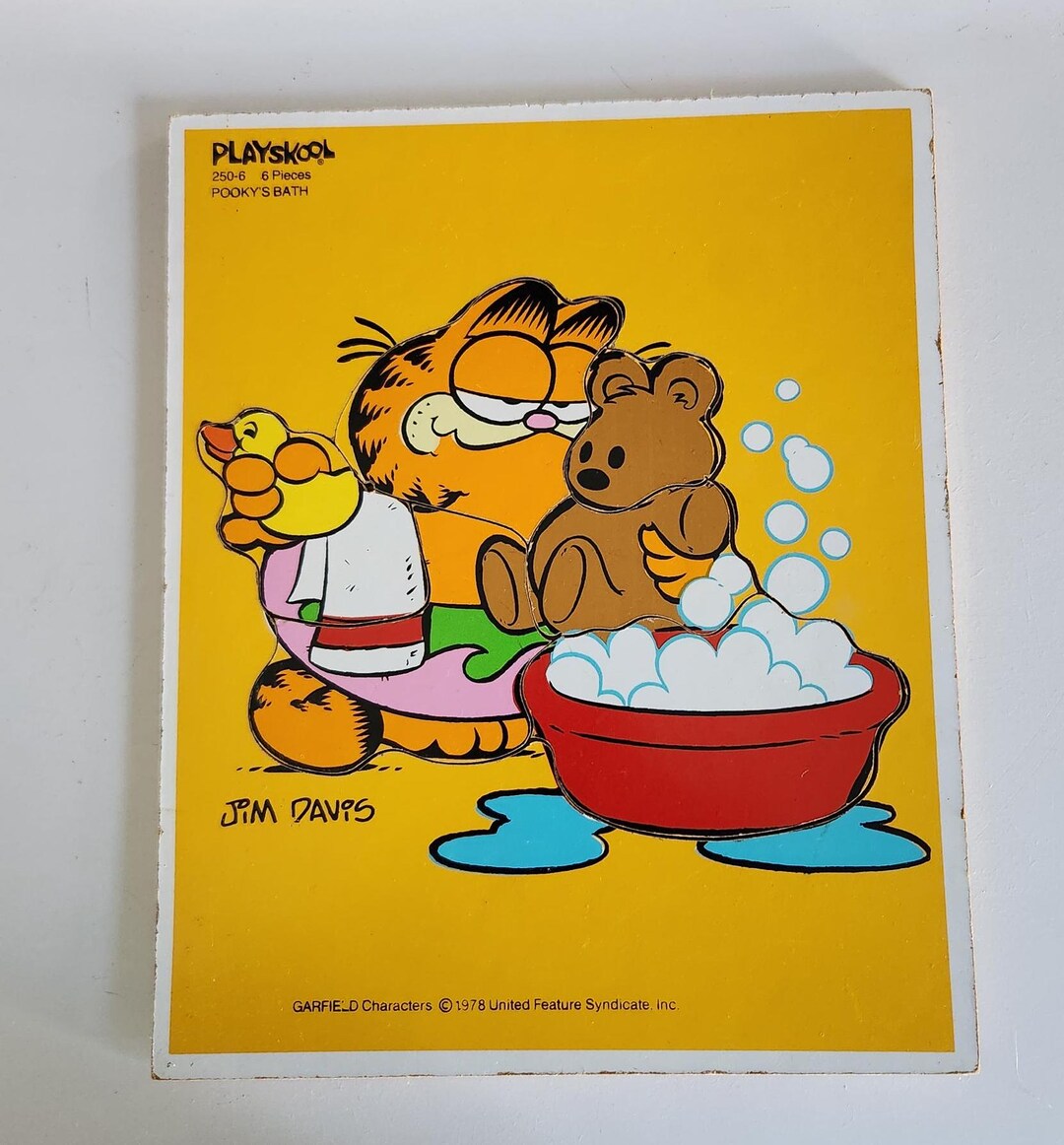Playskool Pooky's Bath Garfield Board Puzzle 250-6 - Etsy