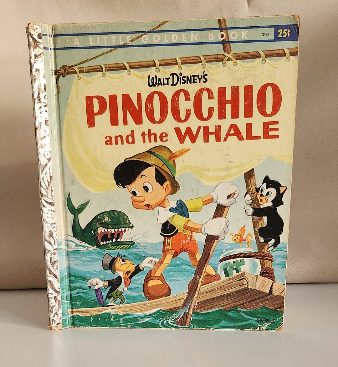 Walt Disney's Pinocchio and the Whale Little Golden Book - Etsy