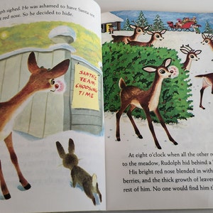 Rudolph the Red-nosed Reindeer Little Golden Book (1980) - Etsy