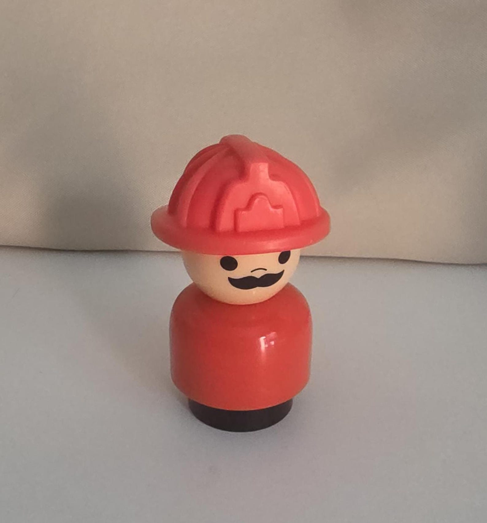 Plastic Fisher Price Big People Figures Construction/firefighter Series ...
