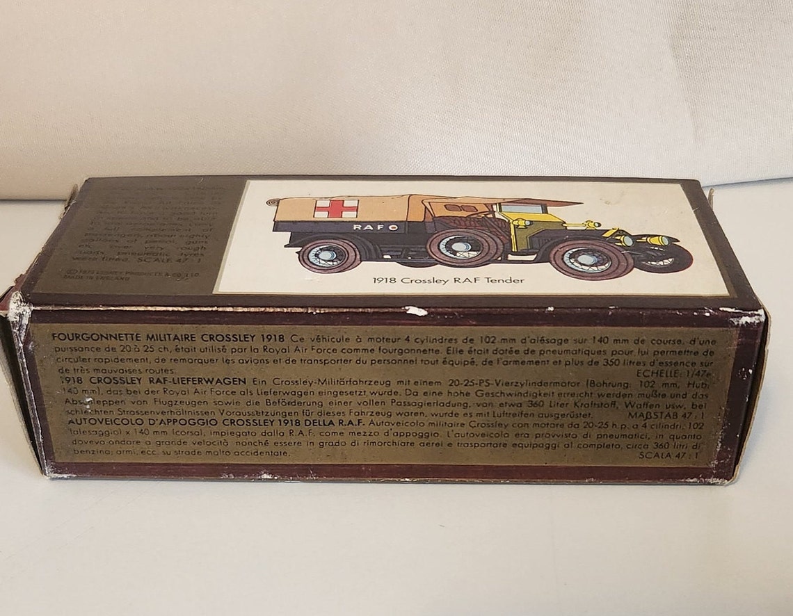 1918 Crossley RAF Tender Models of Yesteryear Matchbox Car - Etsy