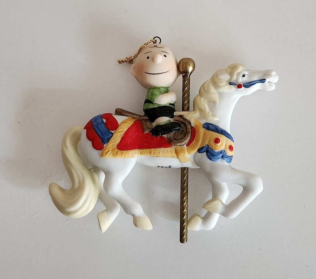 Vintage Porcelain Charlie Brown Carousel Christmas Ornaments - Etsy