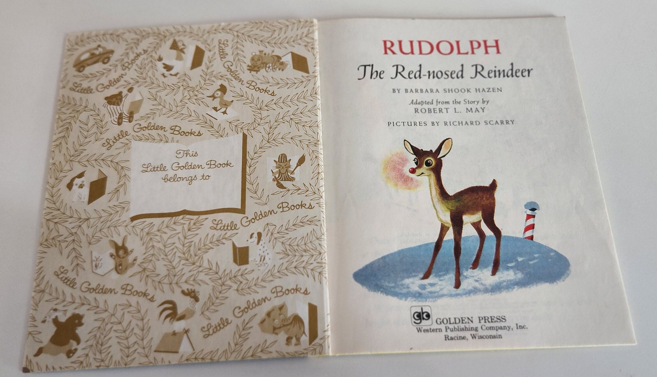 Rudolph the Red-nosed Reindeer Little Golden Book 1980 - Etsy
