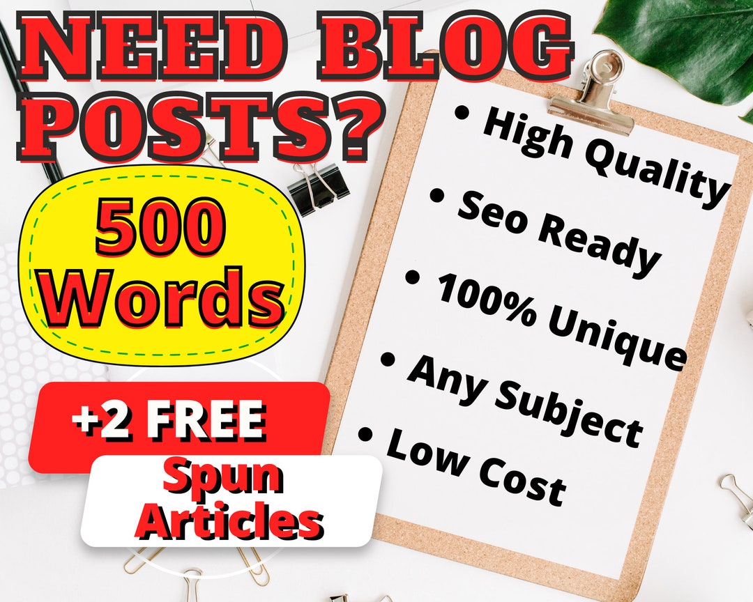 Custom Written 500 Word Blog Post/ Article/ Website Content SEO Ready ...