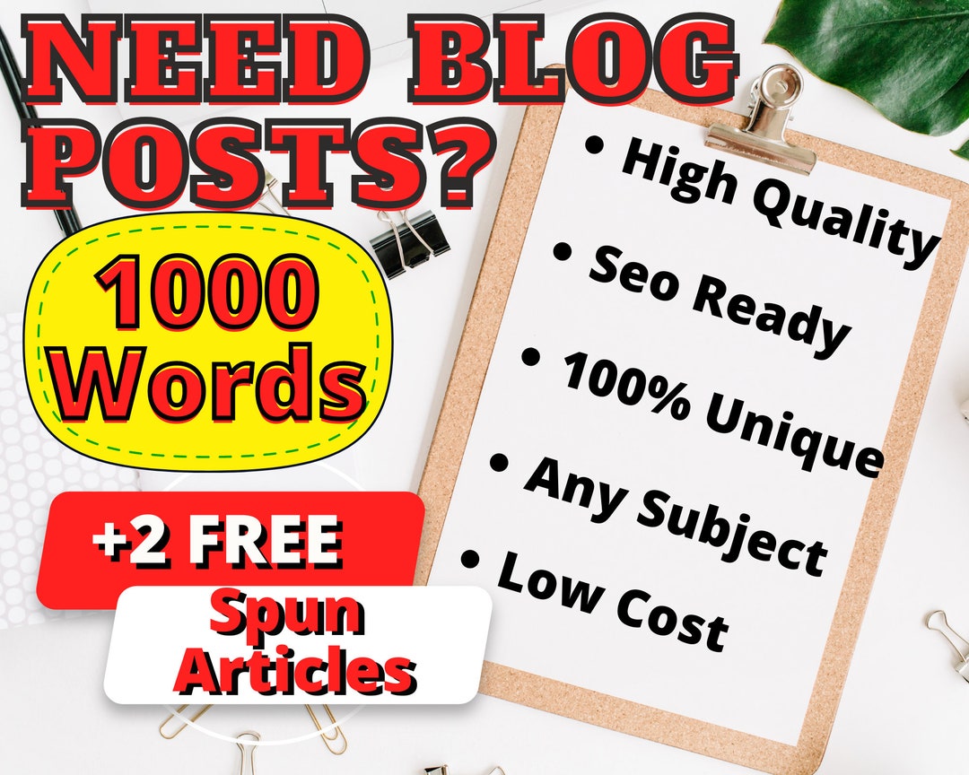 Custom Written 1000 Word Blog Post/ Article/ Website Content SEO Ready ...