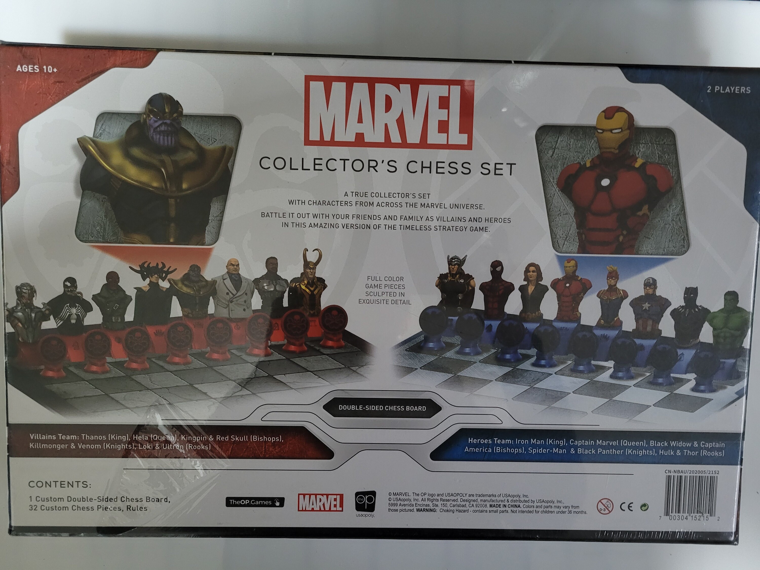 Marvel Collector's Chess Set Villains Vs Heroes RARE - Etsy
