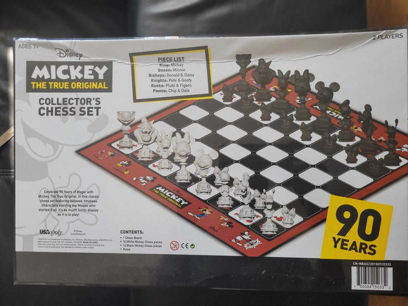 Rare Collector's Mickey Mouse Chess Set Disney Sealed Box - Etsy