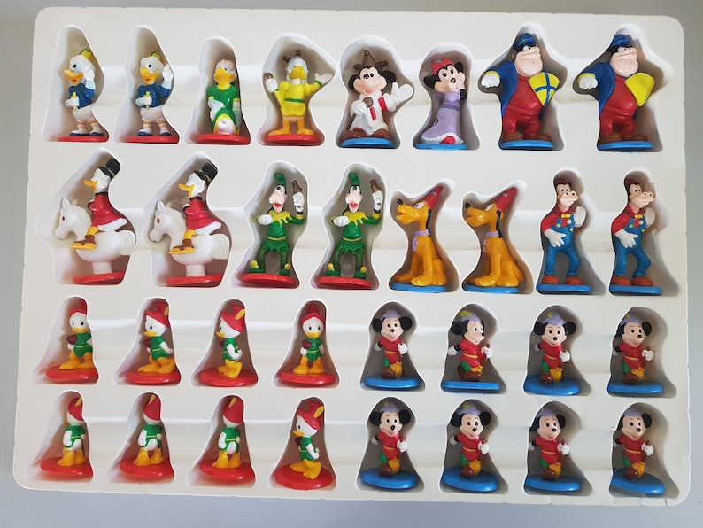 Vintage Disney Mickey Mouse & and Friends Chess Set RARE - Etsy