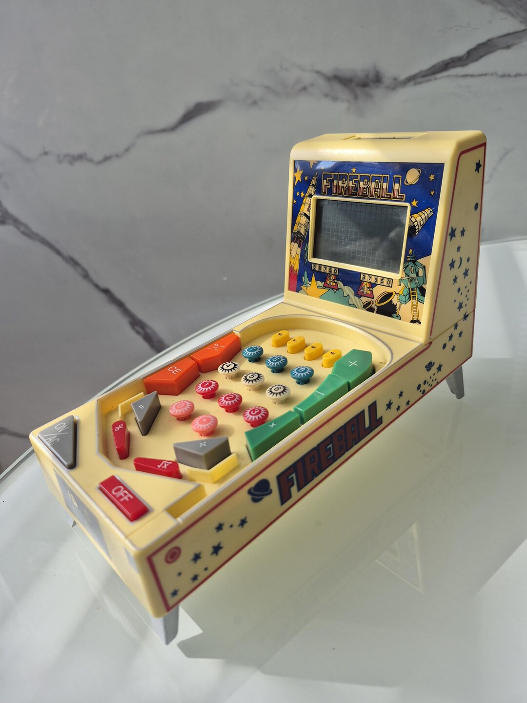 Super Rare FIREBALL PINBALL CALCULATOR 1992 (large) - Etsy