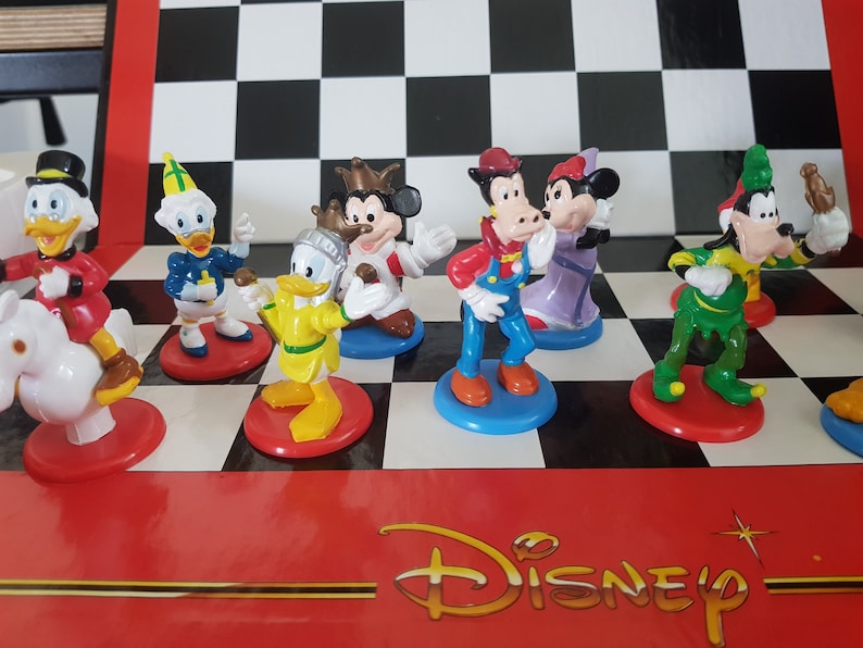 Vintage Disney Mickey Mouse & and Friends Chess Set RARE - Etsy