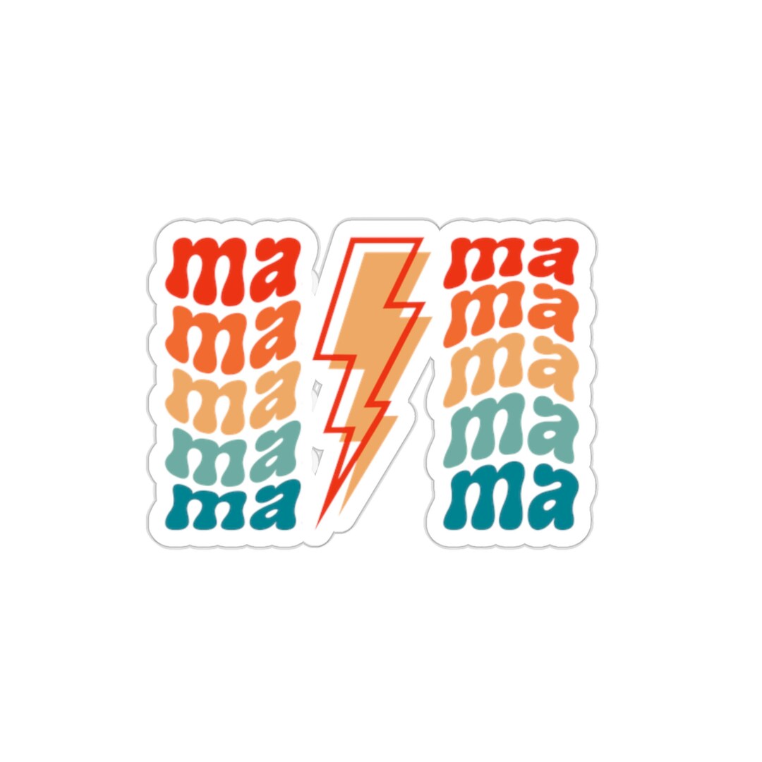 Mama Lightning Bolt Sticker Lightning Sticker Mama Sticker Mama ...